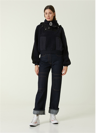 Jw Anderson Kadın Straight Fit Lacivert Jean Pantolon Mavi 0 US Jw Anderson Kadın Straight Fit Lacivert Jean Pantolon Mavi 0 US