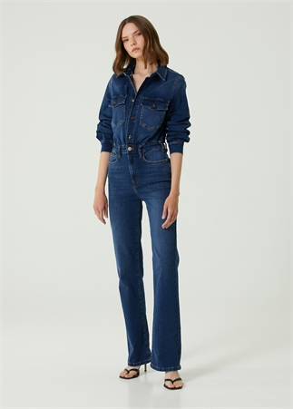 Frame Denim Kadın Le Jane Jean Tulum Lacivert S EU