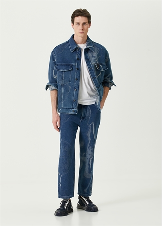 Fendi Erkek Mavi Motifli Jean Pantolon Lacivert 34 Us Fendi Erkek Mavi Motifli Jean Pantolon Lacivert 34 Us