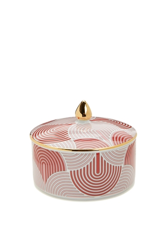La Doublej Goodie Geometrik Desenli Porselen Dekoratif Kutu Çok Renkli La Doublej Goodie Geometrik Desenli Porselen Dekoratif Kutu Çok Renkli