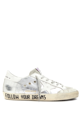 Golden Goose Kadın Superstar Silver Sneaker Beyaz 35 Eu Golden Goose Kadın Superstar Silver Sneaker Beyaz 35 Eu