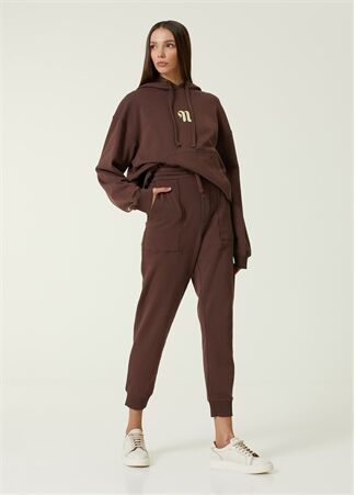 Nanushka Kadın Kahverengi Dar Paça Eşofman Altı M EU