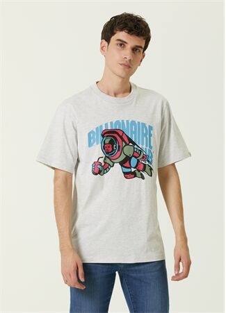 Billionaire Boys Club Erkek Beyaz Logolu T-shirt Gri S EU