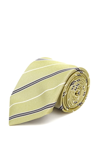 Pal Zileri Erkek Yeşil Verev Çizgili İpek Kravat EU Pal Zileri Erkek Yeşil Verev Çizgili İpek Kravat EU