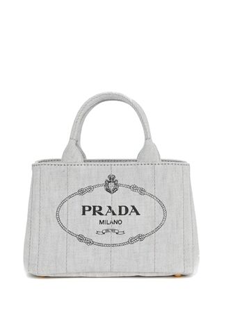 Prada Kadın Beyaz Logo Baskılı Çanta EU