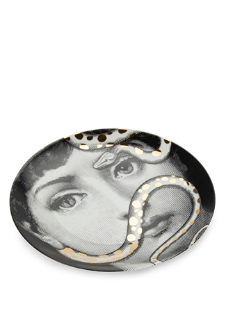 Fornasetti Tema E Variazioni No 383 Porselen Dekoratif Tabak Siyah Fornasetti Tema E Variazioni No 383 Porselen Dekoratif Tabak Siyah