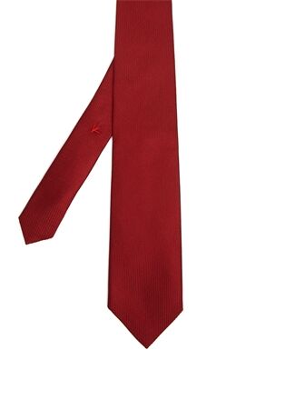 Isaia Erkek Kırmızı İpek Kravat EU