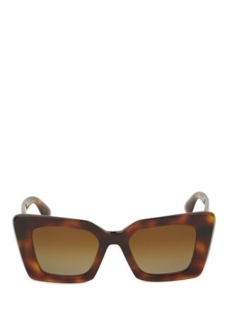 Burberry Kadın Kahverengi Kare Formlu Güneş Gözlüğü 5 EU