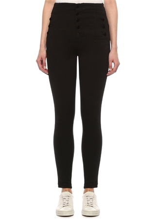 J Brand Kadın Natasha Sky Siyah Düğme Detaylı Jean Pantolon 23 US