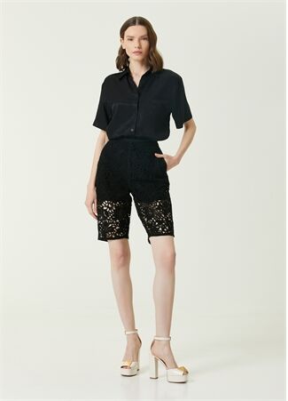 Valentino Kadın Siyah Dantel Bermuda 42 It Valentino Kadın Siyah Dantel Bermuda 42 It
