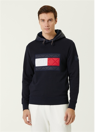 Tommy Hilfiger Erkek Lacivert Kapüşonlu Organik Pamuk Sweatshirt L EU Tommy Hilfiger Erkek Lacivert Kapüşonlu Organik Pamuk Sweatshirt L EU