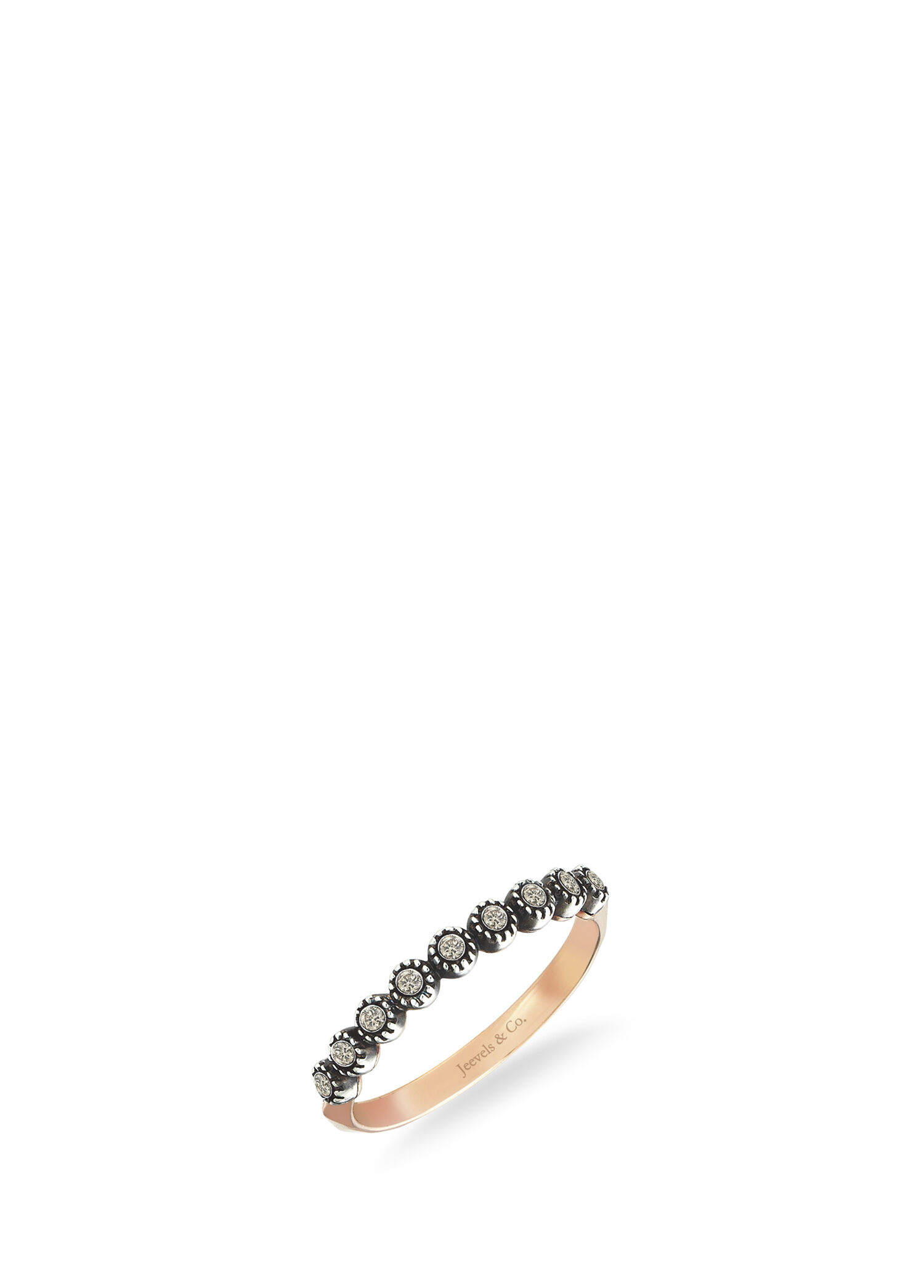 Jeevels & Co - Nine Stone Slim Women's Gold Ring