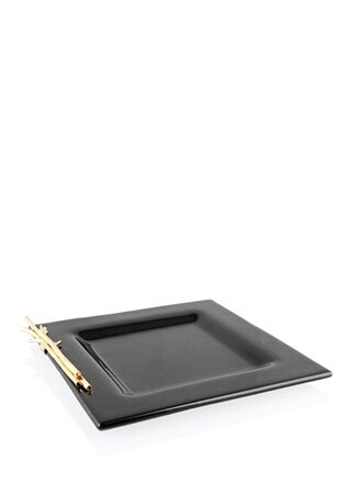 Accract Siyah Gold Dal Figürlü Tabak