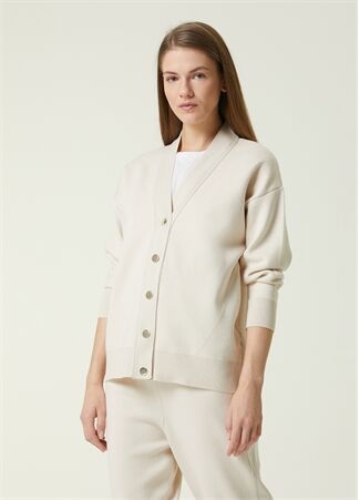 Beymen Club Kadın Ekru V Yaka Triko Hırka Bej XS