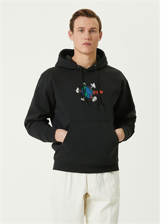Obey Erkek Siyah Kapüşonlu Logolu Sweatshirt S Eu Obey Erkek Siyah Kapüşonlu Logolu Sweatshirt S Eu