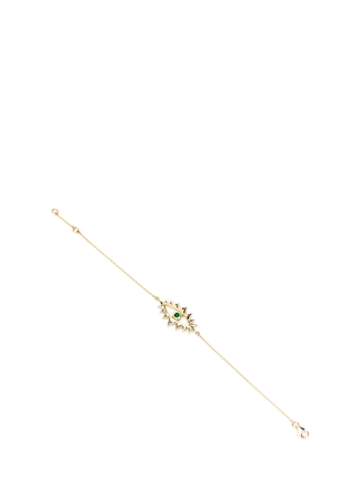 Collection-Ruel Design Kadın Göz Detaylı Altın Rengi Bileklik EU