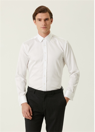 Network Erkek Slim Fit Beyaz Gömlek 38 EU Network Erkek Slim Fit Beyaz Gömlek 38 EU