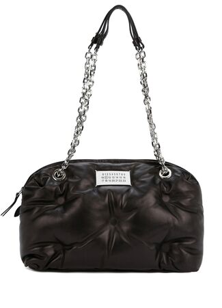 Maison Margiela Kadın Siyah Deri Kapitoneli Omuz Çantası EU