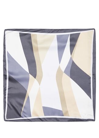Beymen Kadın Gri Krem Geometrik Desenli Fular EU