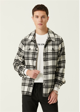 Academia Erkek Bej Siyah Ekose Desenli Dış Gömlek S EU Academia Erkek Bej Siyah Ekose Desenli Dış Gömlek S EU