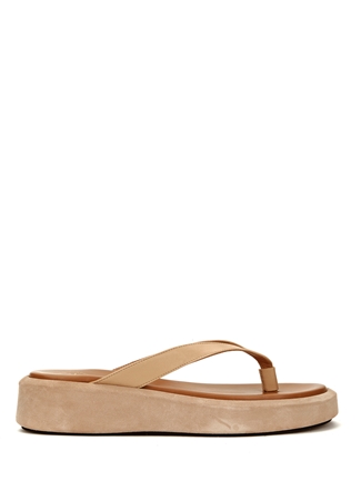 Atp Atelier Kadın Bej Deri Terlik Kahverengi 36 EU Atp Atelier Kadın Bej Deri Terlik Kahverengi 36 EU