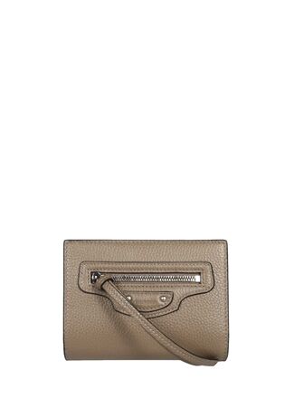 Balenciaga Kadın Vizon Logolu Deri Cüzdan Bej EU Balenciaga Kadın Vizon Logolu Deri Cüzdan Bej EU