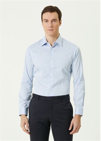 Pal Zileri Erkek Mavi Gömlek Lacivert 40 IT