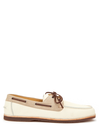 Brunello Cucinelli Erkek Bej Bağcık Detaylı Deri Loafer 40 EU Brunello Cucinelli Erkek Bej Bağcık Detaylı Deri Loafer 40 EU