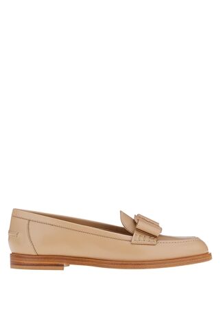 Salvatore Ferragamo Kadın Viva Bej Deri Loafer 36 EU