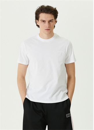 Valentino Erkek Beyaz Kabartmalı Logolu T-shirt L Eu Valentino Erkek Beyaz Kabartmalı Logolu T-shirt L Eu
