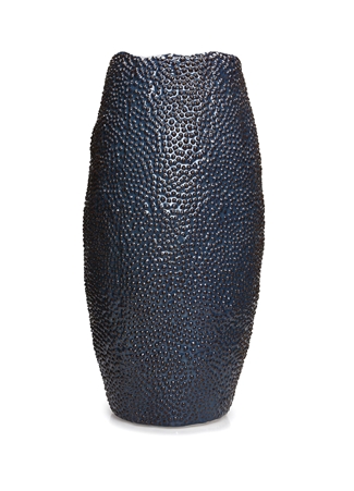 Bloomingville Mavi Dokulu Seramik Vazo