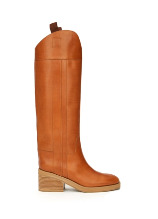 Jimmy Choo Kadın Taba Deri Çizme Turuncu 36 EU