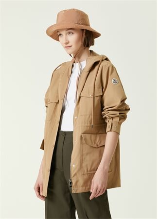 Moncler Kadın Treberon Bej Kapüşonlu Parka 0 US