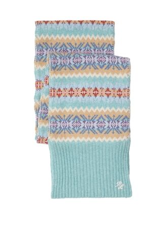 Polo Ralph Lauren Kadın Mavi Jakarlı Yün Atkı EU Polo Ralph Lauren Kadın Mavi Jakarlı Yün Atkı EU