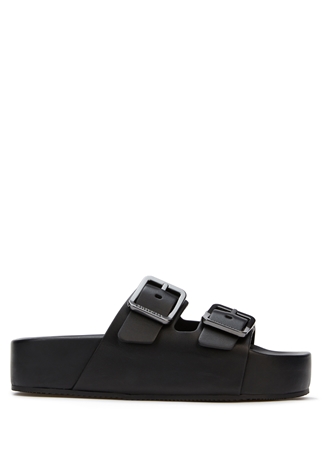 Balenciaga Kadın Siyah Çift Kemerli Deri Topuklu Terlik 36 EU Balenciaga Kadın Siyah Çift Kemerli Deri Topuklu Terlik 36 EU