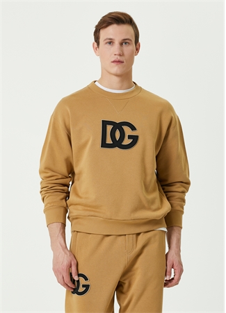 Dolce&gabbana Erkek Kahverengi Logo Patchli Sweatshirt 46 It Dolce&gabbana Erkek Kahverengi Logo Patchli Sweatshirt 46 It