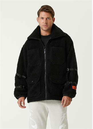 Heron Preston Erkek Siyah Logo Patchli Mont L EU