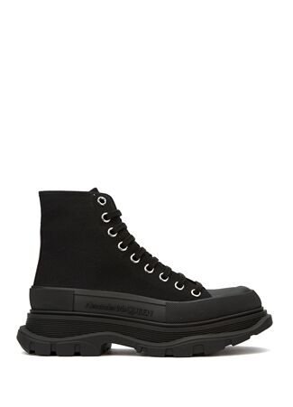Alexander McQueen Kadın Siyah Logo Detaylı Sneaker 35 EU