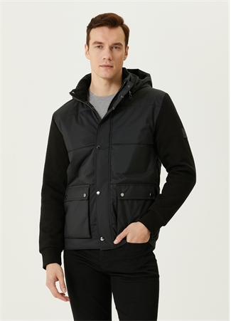 Boss Erkek Siyah Kapüşonlu Triko Garnili Sweatshirt S EU Boss Erkek Siyah Kapüşonlu Triko Garnili Sweatshirt S EU