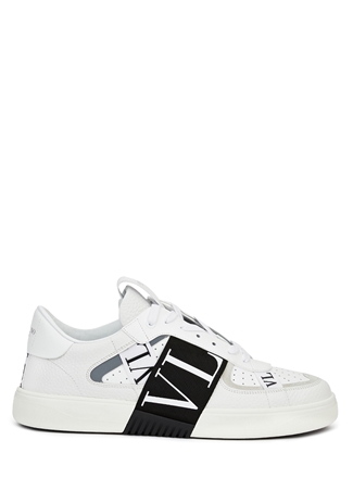 Valentino Garavani Erkek Beyaz Logo Bantlı Deri Sneaker Siyah 39 EU Valentino Garavani Erkek Beyaz Logo Bantlı Deri Sneaker Siyah 39 EU