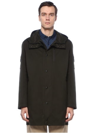 Beymen Club Erkek Haki Kapüşonlu Beli Büzgülü Parka L