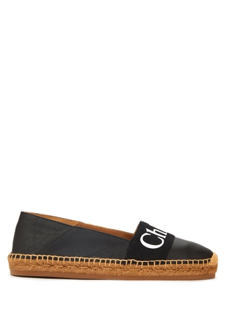 Chloe Kadın Siyah Logo Detaylı Deri Espadril 36 EU Chloe Kadın Siyah Logo Detaylı Deri Espadril 36 EU