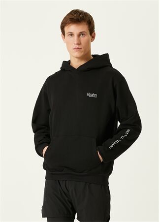 Ubahn Erkek Outside The Line Siyah Kapüşonlu Sweatshirt S EU