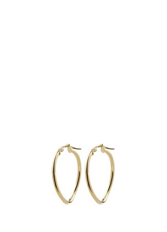 Collection Kadın Oval Altın Rengi Halka Küpe EU Collection Kadın Oval Altın Rengi Halka Küpe EU