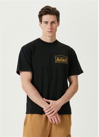 Aries Erkek Siyah Logolu Basic T-shirt S Eu Aries Erkek Siyah Logolu Basic T-shirt S Eu