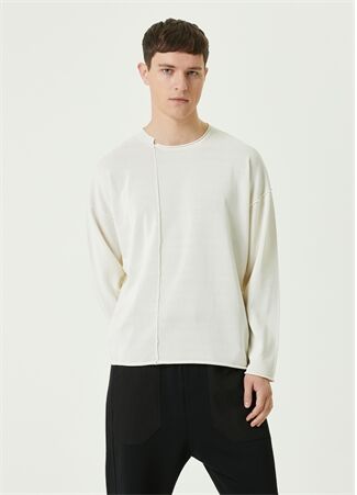 Isabel Benenato Erkek Beyaz Yaka Detaylı Dekoratif Dikişli Kazak L EU Isabel Benenato Erkek Beyaz Yaka Detaylı Dekoratif Dikişli Kazak L EU