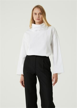 The Row Kadın Beyaz Balıkçı Yaka Uzun Kol Bluz S EU