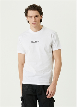 Dsquared2 Erkek Beyaz Logo Baskılı Basic T-shirt S Eu Dsquared2 Erkek Beyaz Logo Baskılı Basic T-shirt S Eu