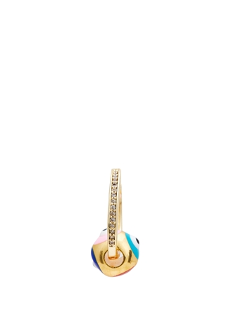 Beymen Club Kadın Nazar Boncuğu Detaylı Minik Halka Küpe Altın Rengi EU Beymen Club Kadın Nazar Boncuğu Detaylı Minik Halka Küpe Altın Rengi EU