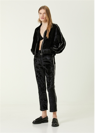 Les Benjamins Kadın Siyah Taşlı Şeritli Pantolon L EU Les Benjamins Kadın Siyah Taşlı Şeritli Pantolon L EU